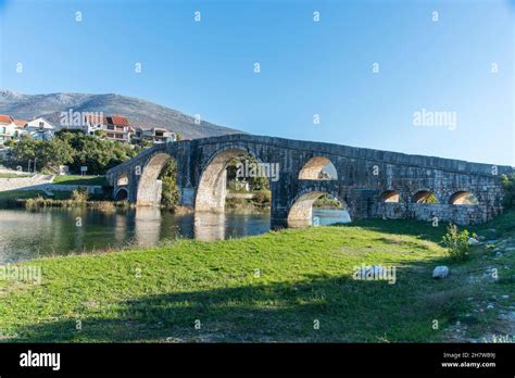 The Historic Monument Of The Arslanagic Bridge Old Bridge In Trebinje
