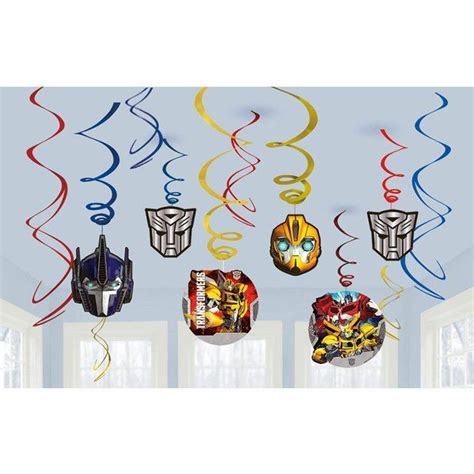 Transformers Foil Swirl Hanging Decorations Wholesale Party Supplies