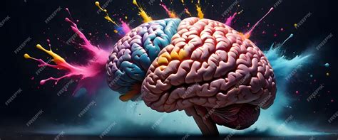 Premium Photo Human Brain Emitting Vibrant Radio Waves Against A Dark Backdrop