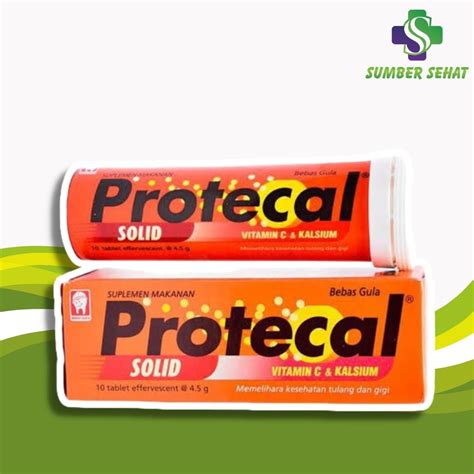 Jual Protecal Solid Effervescent Orange Tube 10 Tablet Shopee Indonesia