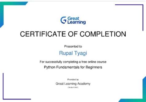 rupal tyagi on linkedin greatlearningacademy