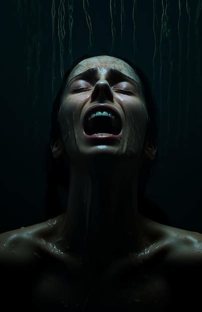 Premium Ai Image Horror Possessed Girl Hollow Movie Poster Skeleton