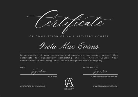 Makeup Artist Certificate Template Certificate Makeup Artist Education
