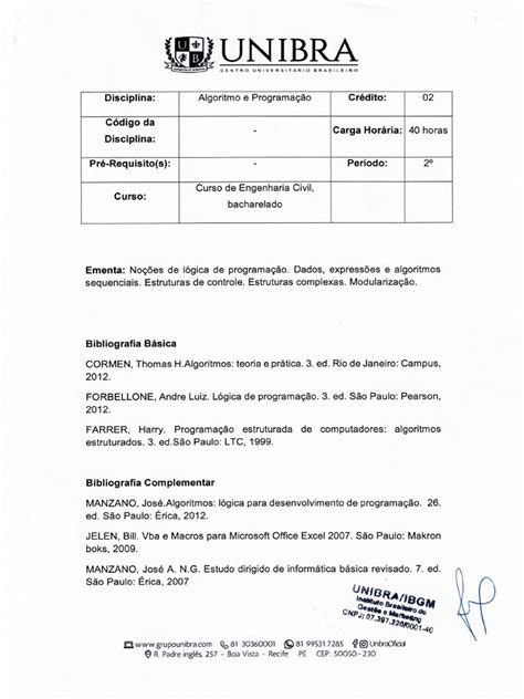 Algoritimo E Programaçao Pdf