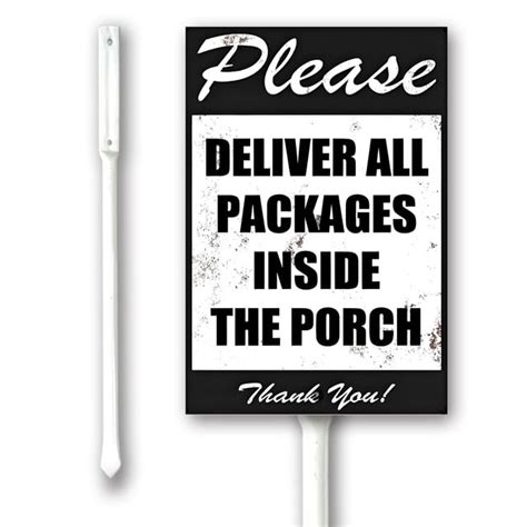 Yjiankangz Yard Sign 46x6in Please Deliver All Packages Inside The