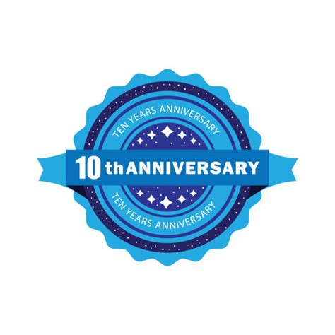 10 Year Anniversary Seal Illustrations Royalty Free Vector Graphics