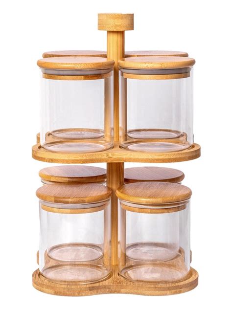 Goodhomes Solid Clear Glass 9 Pieces Containers