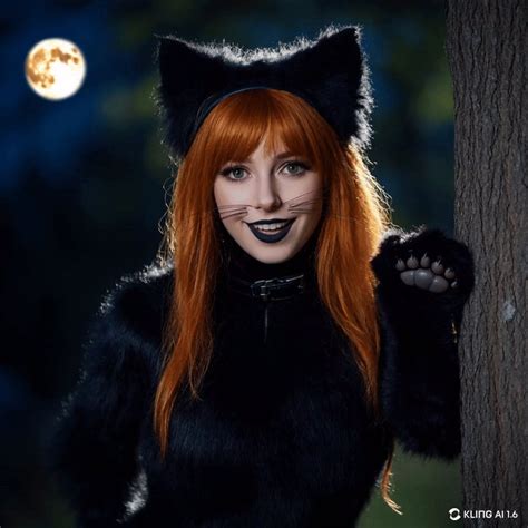 Ai Video Experiment Cute Ginger Black Cat Catgirl By Mysticnitekatt On