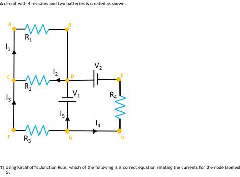 Solved Using Kirchhoffs Junction Rule Which Of The Chegg
