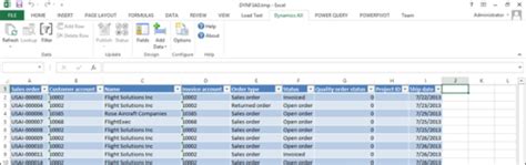 Using Export To Excel In Dynamics Ax To Create Reporting Data Sources