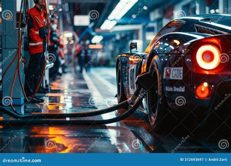 Pit Stop Refueling Scene Stock Illustration Illustration Of Lane 312693697