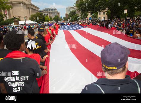 The Us Customs And Border Protection Cbp Explorers March In The