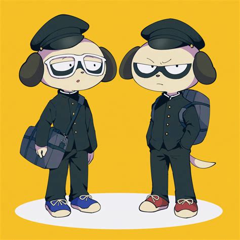 Omochiutyu Daimon Kenshirou Daimon Koushirou Odd Taxi Blue Footwear Red Footwear Highres