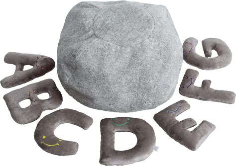 Alphapals Educational Alphabet Toys 26 Piece Rhino Grey Set Large 11 Stuffed Letters In