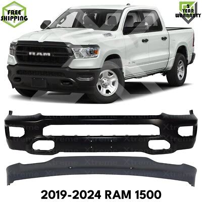 Front Bumper Face Bar Primed Steel And Valance Textured Kit For 2019 2024
