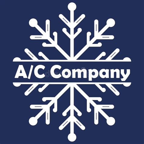 Air Conditioning Service Perfect Logo With Snowflake For Air