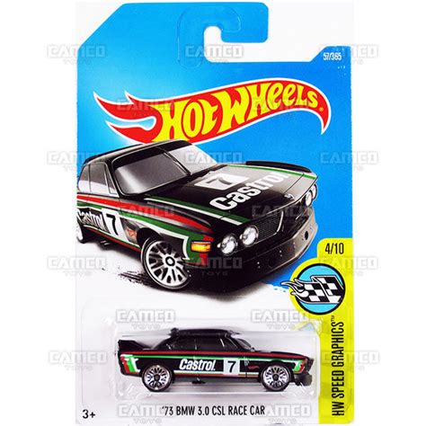 73 Bmw 3 0 Csl Race Car 57 Black Castrol 2017 Hot Wheels Basic C