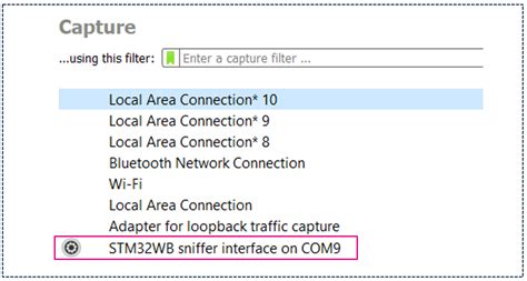 connectivity stm32 sniffer for ble setup guide stm32mcu