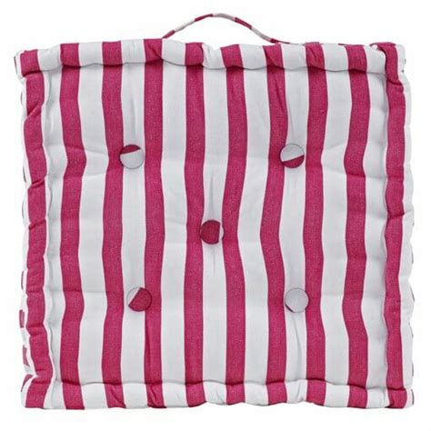 Gelato Stripe Raspberry Box Cushion Gelato Stripe Raspberry Box Cushion