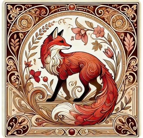 Jugendstil Malerei Fuchs Malerei Jugendstil Ornamente Kunst