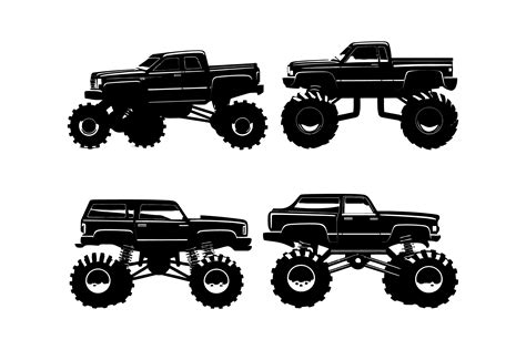 Big Truck Silhouette Set Graphic By T Shirt Biz · Creative Fabrica