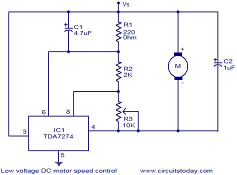 Speed Control Of Dc Motor Circuit