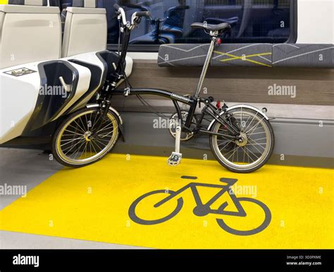 Cycle Storage Area With Brompton Cycle On Merseyrail Class 777 Stadler