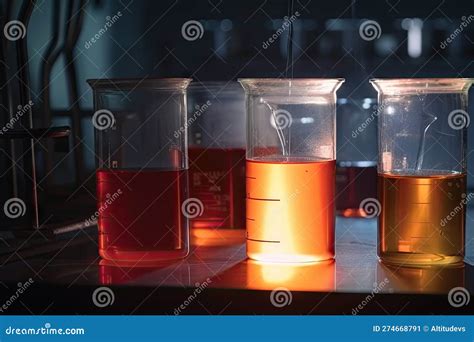 Close Up Of Chemical Reaction In Laboratory Setting Royalty Free Stock