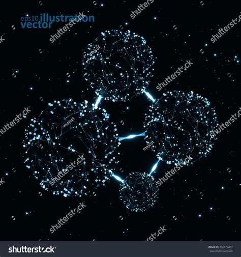 Molecular Structure Network Connection Abstract Vector Stock Vector