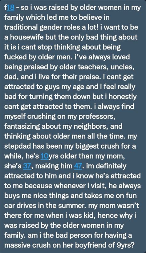 Pervconfession On Twitter She Loves Older Guys And Has A Huge Crush