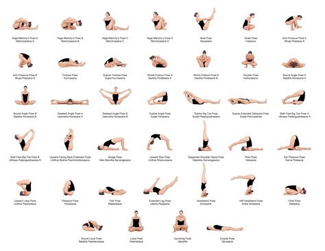 75 Yoga Poses Pdf 85x11 Etsy Finland