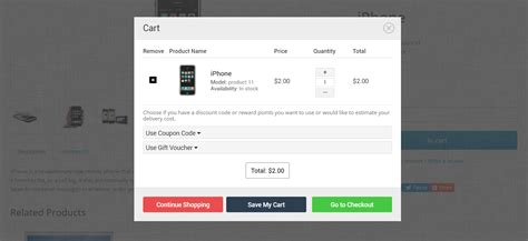 popup cart for opencart 2 x 3 x