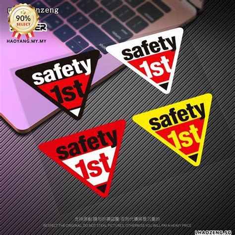 New Product Safety First Safety 1st English Warning Reflective Sticker