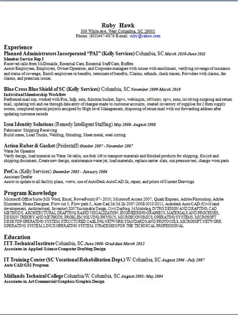 Assistant Drafter Resume Format In Word Free Download