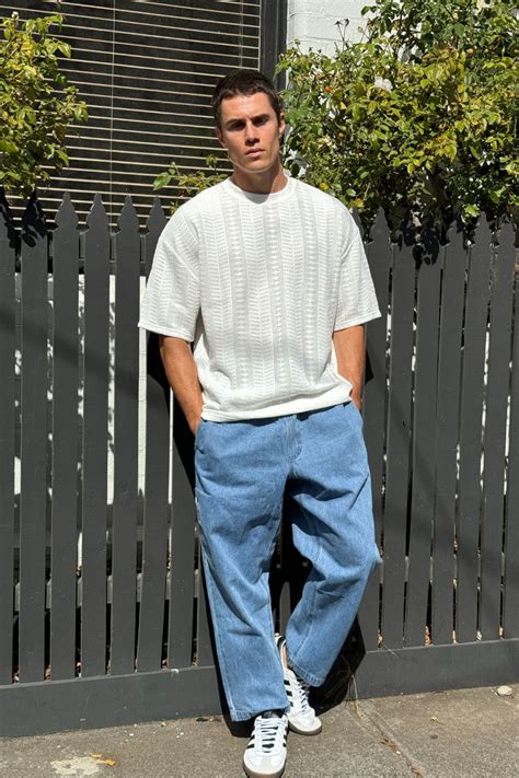 Nth Baggy Crop Pant In 2024 Streetwear Men Outfits Baggy Tshirt