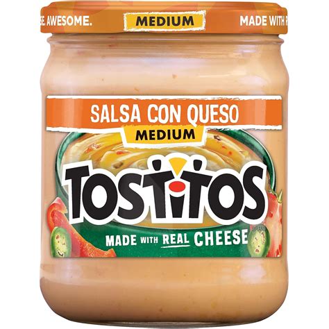 Tostitos Dip Salsa Con Queso Medium 15oz