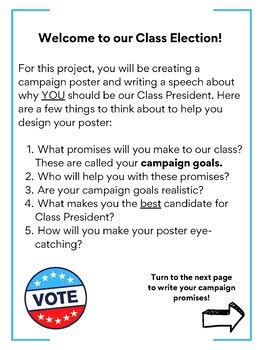 Class Election Packet Campaign Promises Posters And Speech Writing