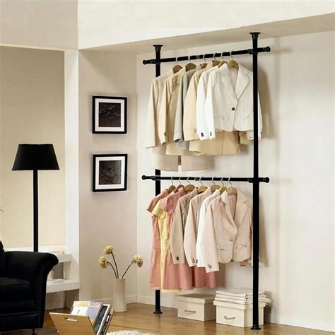 House Of Home Telescopic Clothes Rail Rail Wardrobe Studio