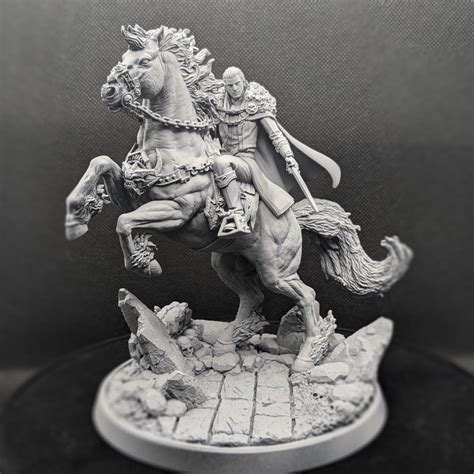 Vampire Lord Mounted Strahd Von Zarovich Dnd Pathfinder Frostgrave 32mm 75mm 3d Printed