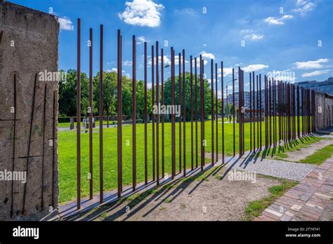 View Of The Berlin Wall Memorial Memorial Park Bernauer Strasse Berlin Germany Europe Stock