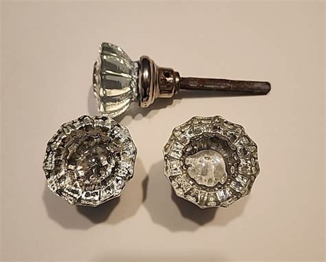 Vintage Clear Glass Door Knobs Lot Of 3 4845852638