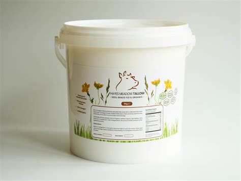 Organic Grass Fed Tallow Tub 5kg Hayes Meadow