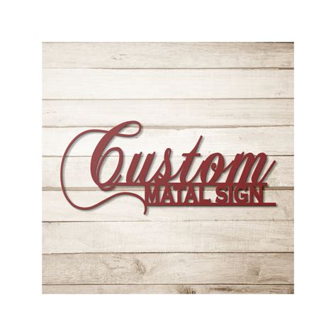 custom metal words your custom text custom name script metal sign