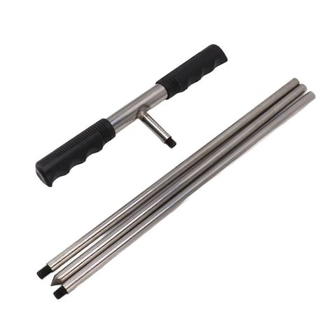 Soil Sample Probes With T Handle Adjustable Sharp Tip Stainless Steel