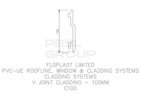 Floplast V Joint Cladding 100mm X 5mtr White