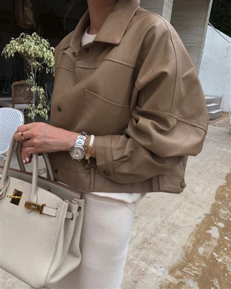 브라운 가죽 자켓 코디 하는 법 5 가을 패션 트렌드보세가성비 추천