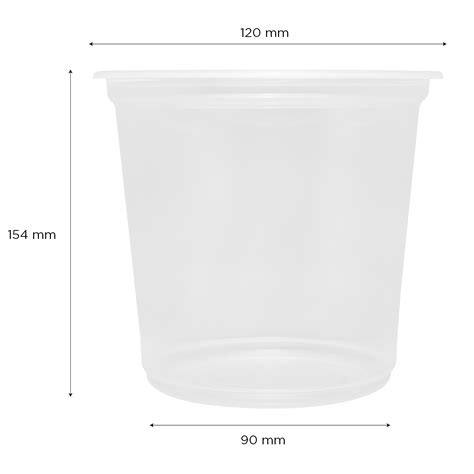 500 Ct 25 Oz Plastic Flat Rim Extra Wide Cold Cups 120 Mm Pp