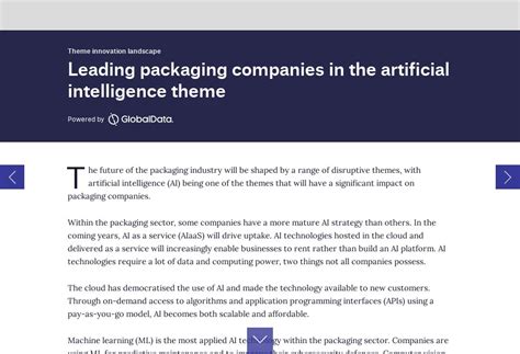 Leading Packaging Companies In The Artificial Intelligence Theme