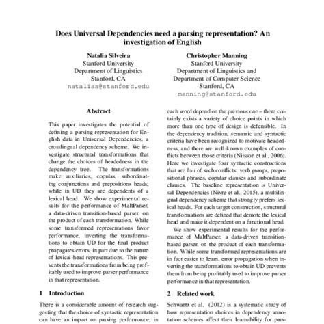 Does Universal Dependencies Need A Parsing Representation An