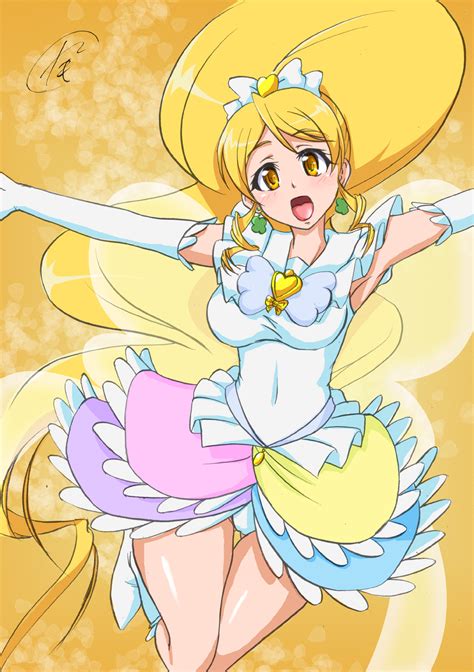 Oomori Yuuko Cure Honey And Cure Honey Precure And 1 More Drawn By